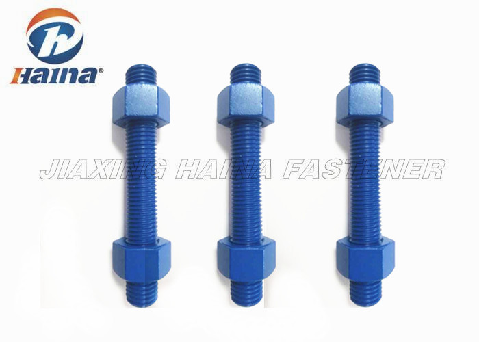 ASTM A193 Grade B7 PTFE Coated Bolts , Green Color Stainless Steel ...